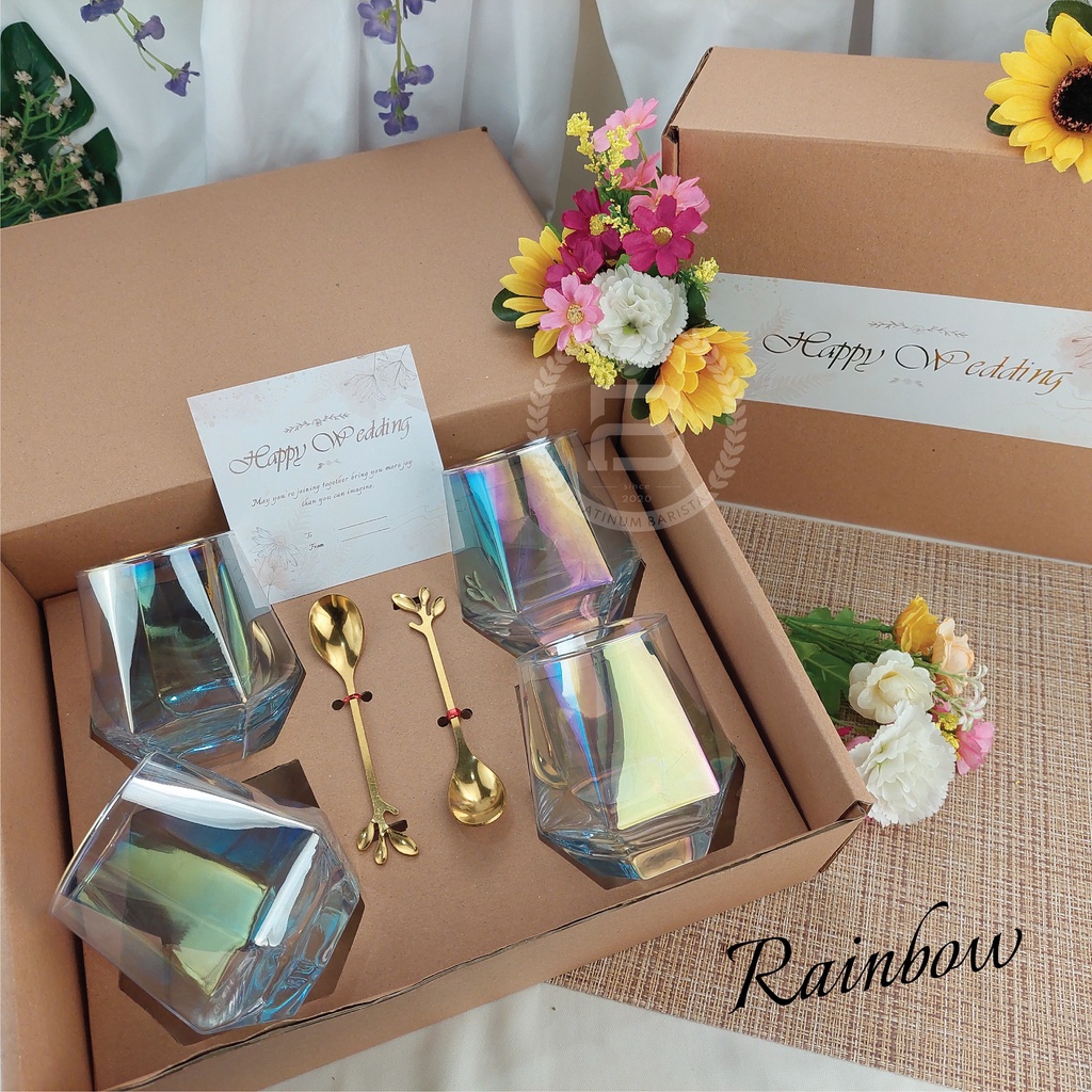 Jual Wedding Hampers Gift Box Nikah Pernikahan Parcel Glass Aestehtic ...