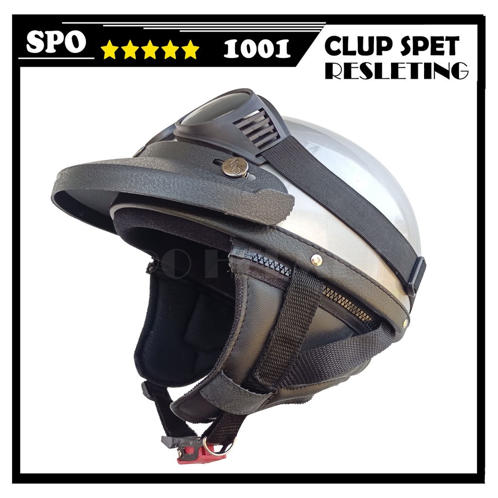 Jual CL3 - Helm Clasik Spet Club Dewasa Resleting Dengan Pilihan ...