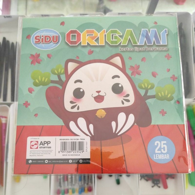 Jual Kertas lipat ORIGAMI SIDU ukuran 16x16cm isi 25sheet | Shopee ...