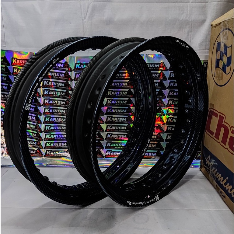 Jual VELG CHAMP CARBON 300 350 R17 SUPERMOTO - Blue | Shopee Indonesia