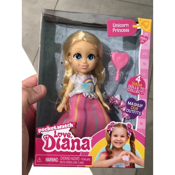 Jual Love Diana Unicorn Princess - Pocket Watch Diana Dolls Original ...