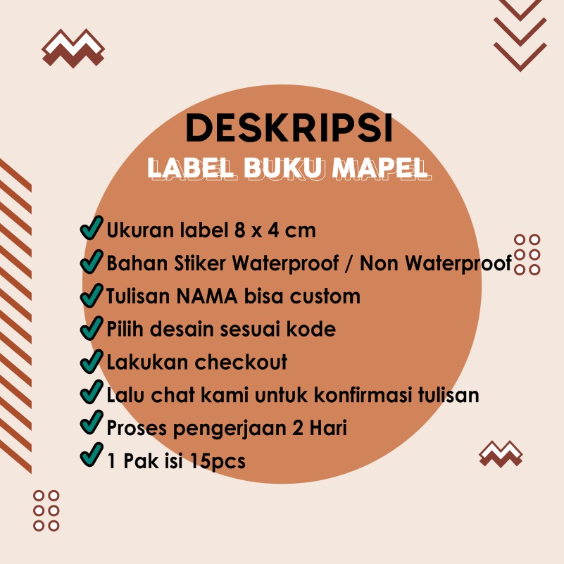 Jual STIKER LABEL NAMA BUKU MAPEL CUSTOM (1 Pak Isi 15pcs) | Shopee ...