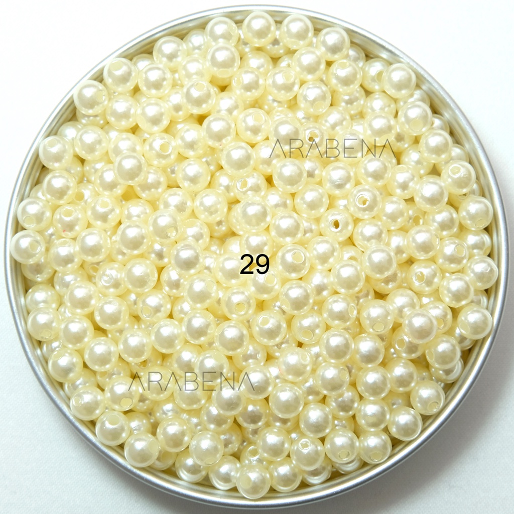 Jual MUTIARA JAHIT PREMIUM 4mm - ANEKA WARNA | Shopee Indonesia