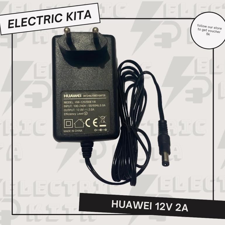 Jual Adaptor 12V 2A Merek Huawei / Adaptor Ste Zte Modem Cctv Router ...