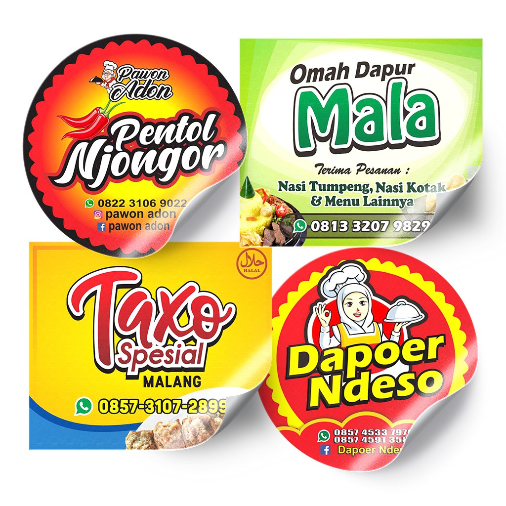 Jual STIKER LABEL KEMASAN | Shopee Indonesia