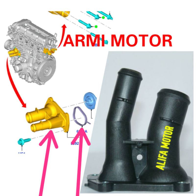 Jual Housing Thermostat Ford Fiesta & Ecosport All Type Genuine Part ...
