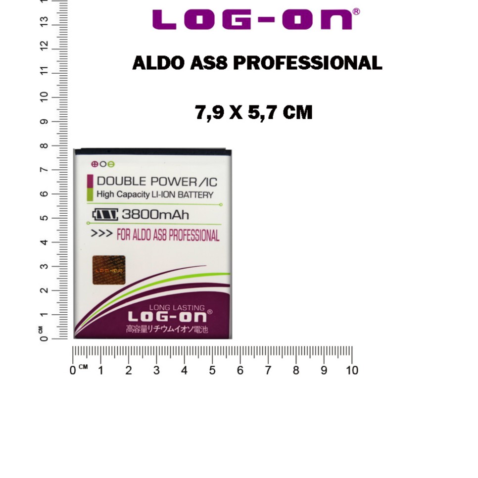 Jual BATERAI DOUBLE POWER LOG ON ALDO AS8 PROFESIONAL ( 3800 MAH ...