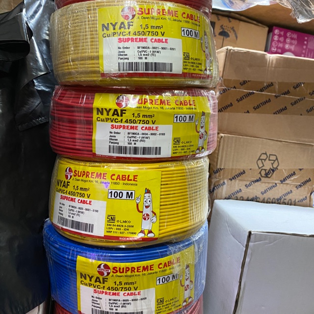 Jual Kabel NYAF 1.5 mm Merk Supreme 100mtr | Shopee Indonesia