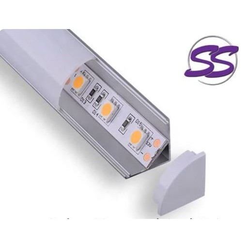 Jual LED Profile Cover Casing Housing LED Strip Rigid Alumunium L 1 ...