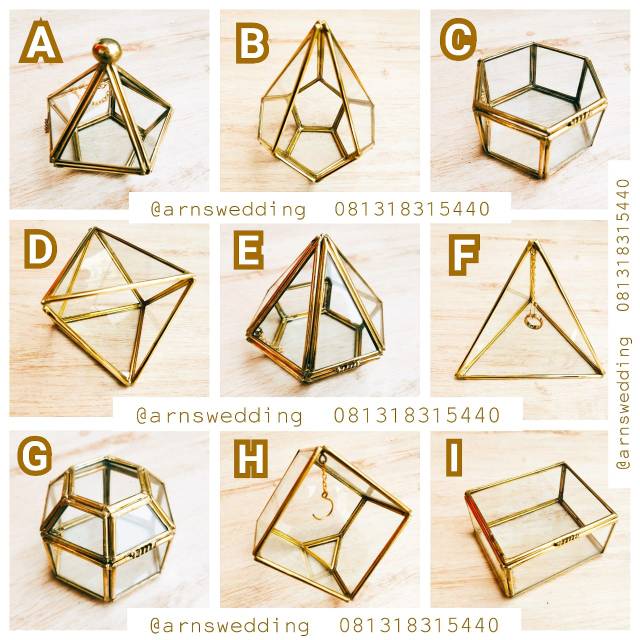 Jual Glass box / Ring Box / Kotak Cincin Kaca / Terrarium / Kotak Kaca ...
