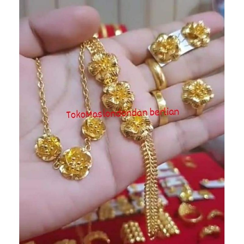Jual Kalung Set Mas Asli Mas LM 24K.Kadar 999,9%. | Shopee Indonesia