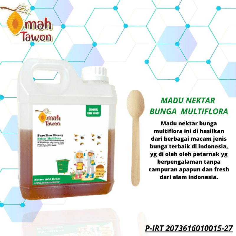 Jual Madu Murni 1kg Pure Raw Honey Madu Asli Nektar Bunga Multiflora ...