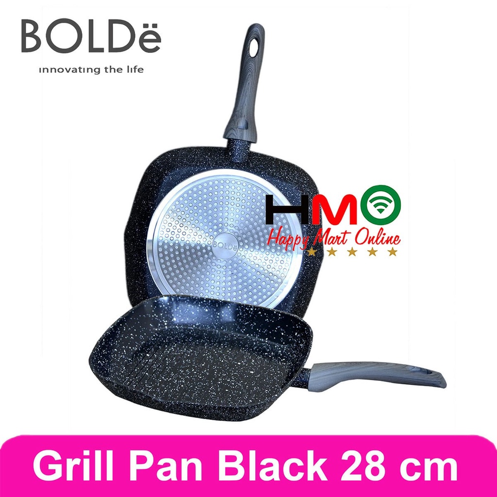 Jual Bolde Super Pan Grill Pan 28 CM Dark Knight Granite Panci ...