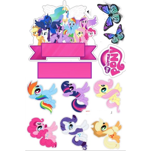 Jual Topper cake karakter kuda poni / my little pony | Shopee Indonesia