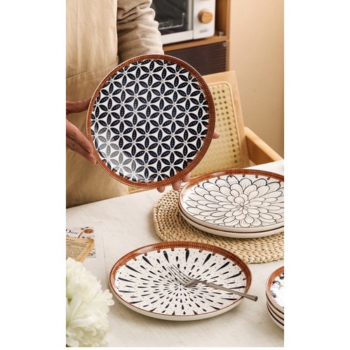 Jual Piring keramik motif bunga / Plate Ceramic | Shopee Indonesia