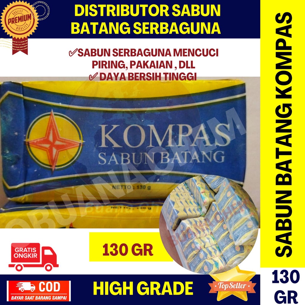 Jual Sabun Batang Kompas / Sabun Kompas / Penghilang Noda dan Pemutih ...
