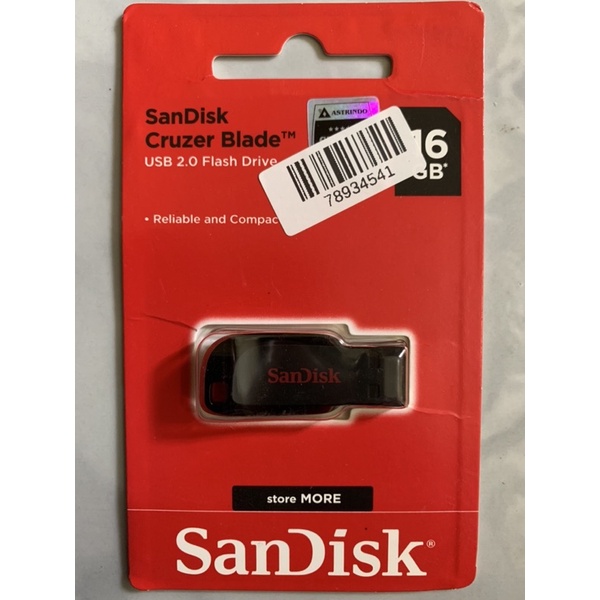 Jual Flashdisk Sandisk 16Gb Cruzer Blade USB FlashDisk Original ...