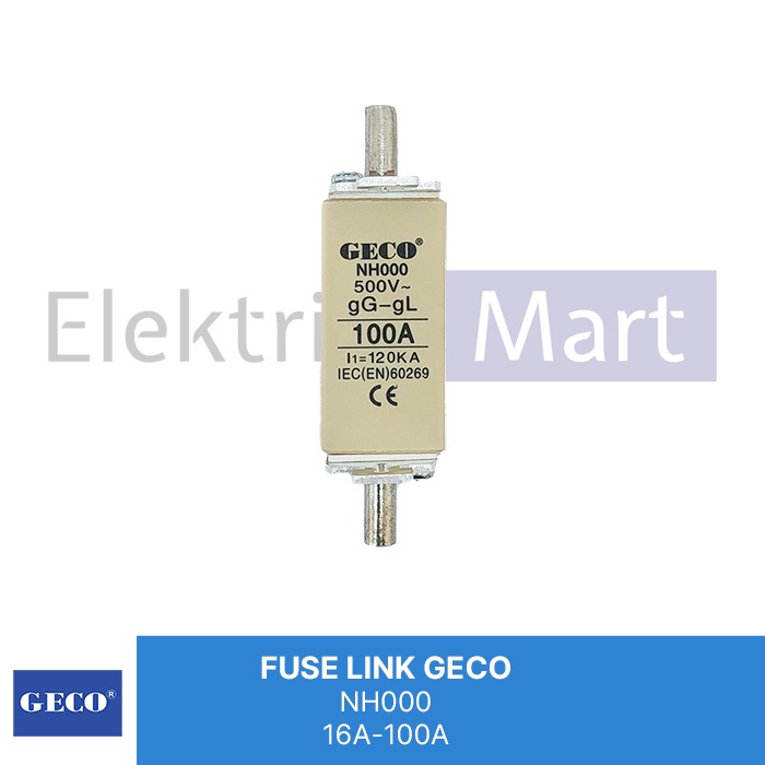 Jual Fuse Links/Sekring/Sekering GECO NH-000 Ceramic 16A 20A 25A 32A ...