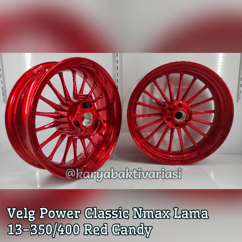 Jual Velg Power Classic Nmax Lama 13-350/400 Red Candy | Shopee Indonesia
