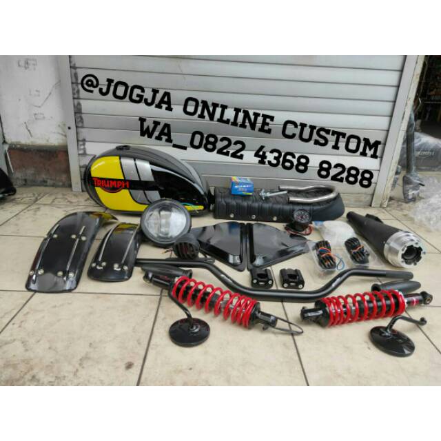Jual Paket body japstyle custom fullset tangki triumph buat pulsar ...