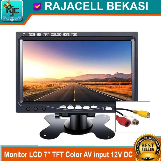 Jual Monitor Lcd 7" Tft Color Av Input 12V Dc Tv Display Audio Video ...