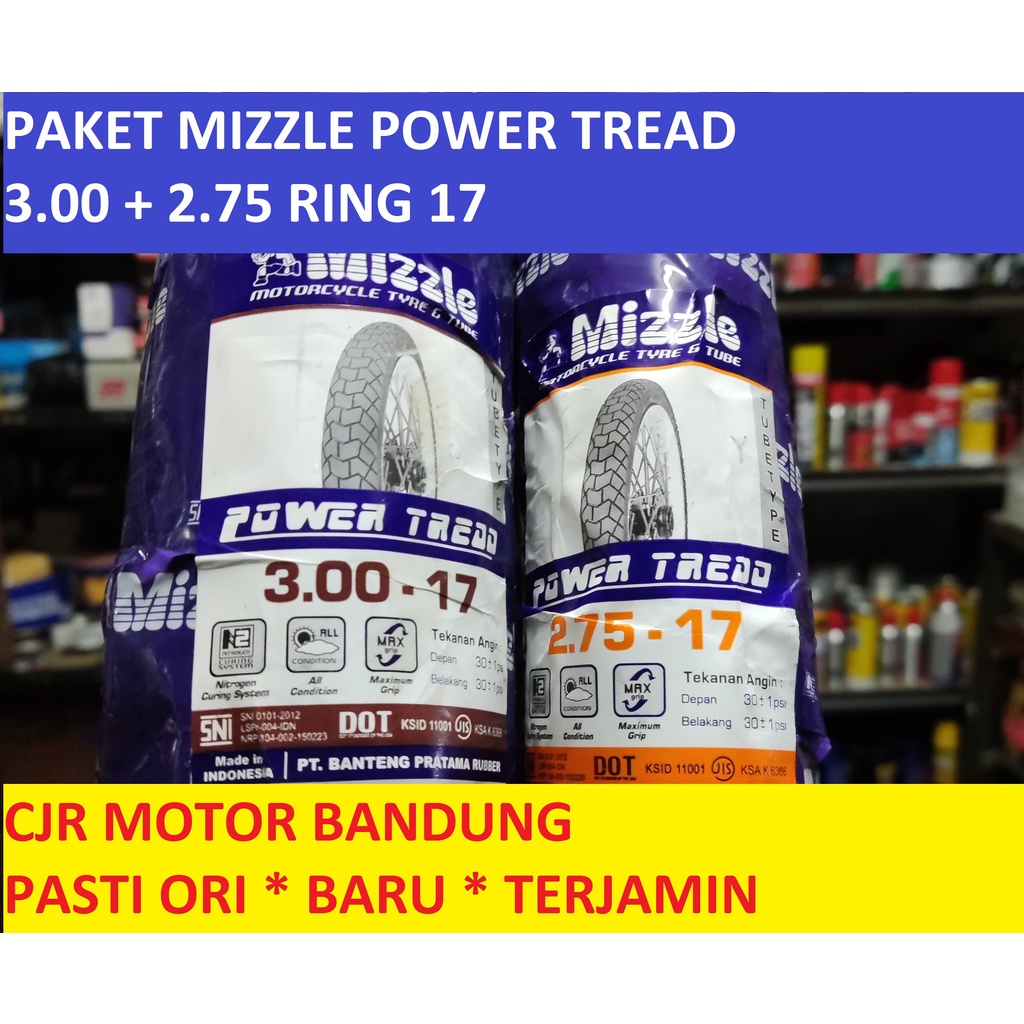 Jual PAKET MIZZLE POWER TREAD 275 + 300 RING 17 Ban Motor Tahu Semi ...