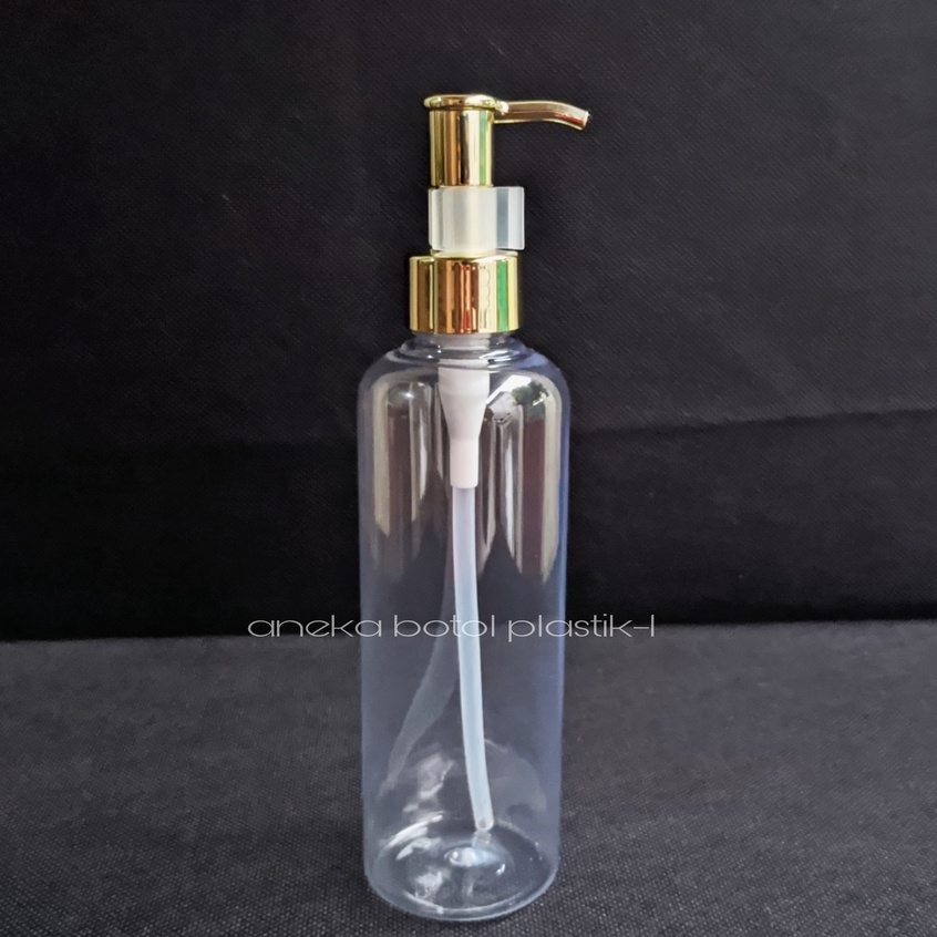 Jual Botol Plastik 250ml Pet Bening Tutup Pump Lock Gold Luxury Tempat Sabun Cair | Shopee Indonesia
