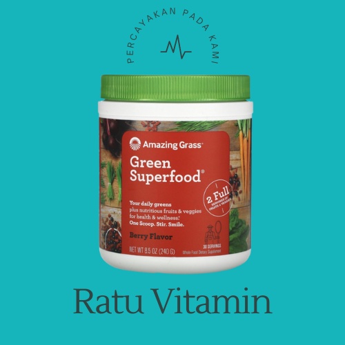 Jual Amazing Grass Green Superfood Berry 240g | Shopee Indonesia