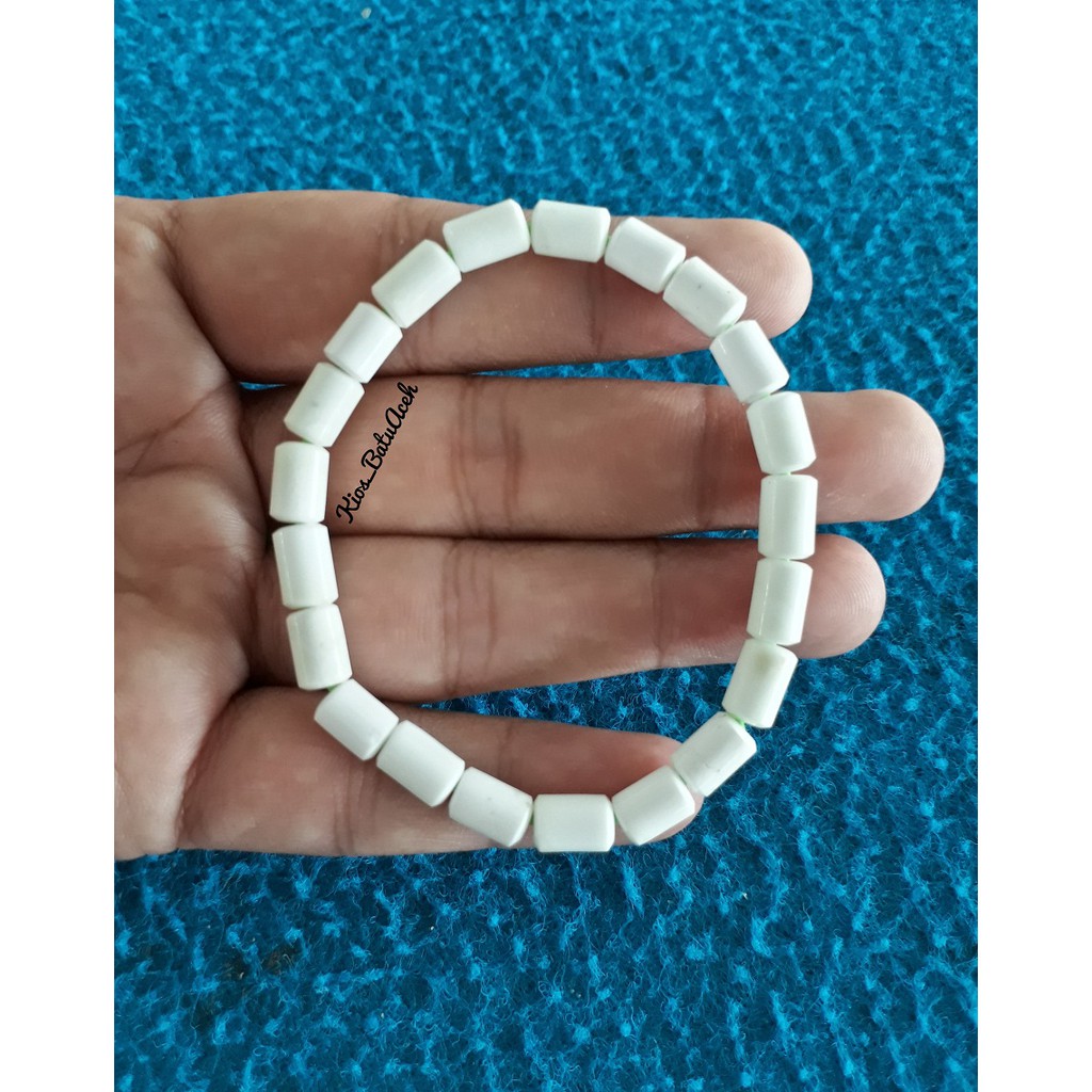 Jual Gelang Batu Giok Salju Original Asli Aceh Tabung Size 8 | Shopee ...