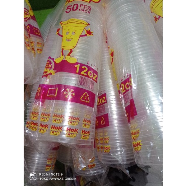 Jual Gelas Plastik 12 Oz Hok Bening Isi 50 Pcs Gelas Plastik Pop Ice Gelas Es Plastik Shopee