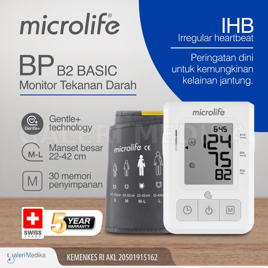 Jual Tensimeter Digital Microlife BP B2 Basic / BPB2 Basic - Alat Ukur Tekanan Darah | Shopee ...