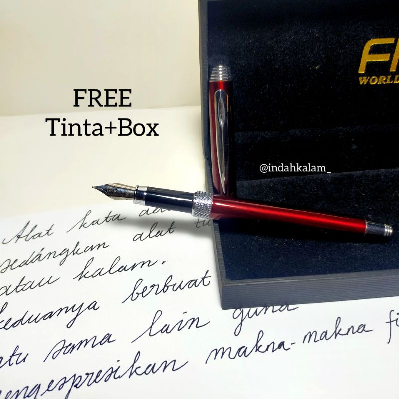Jual [LANGKA] Fountain Pen Iridium Red Set Nib Box Pulpen Klasik ...