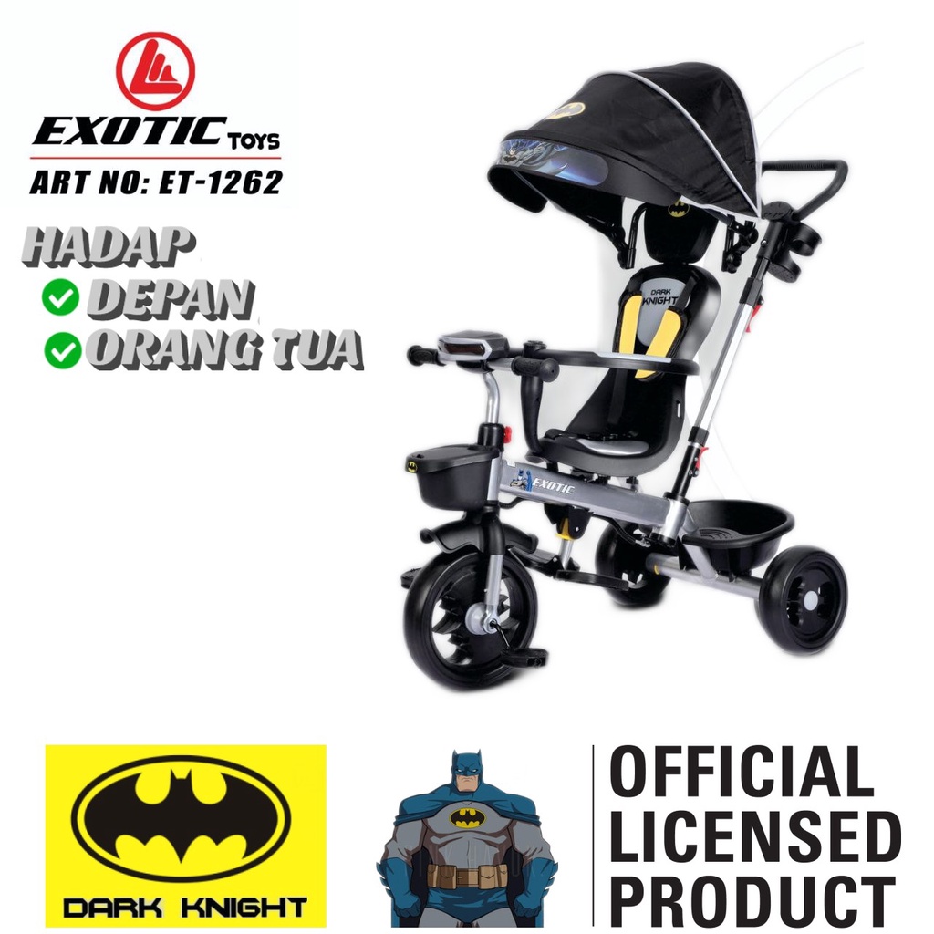 Jual Sepeda Roda Tiga Anak Exotic ET1262 Batman the Dark Knight ...
