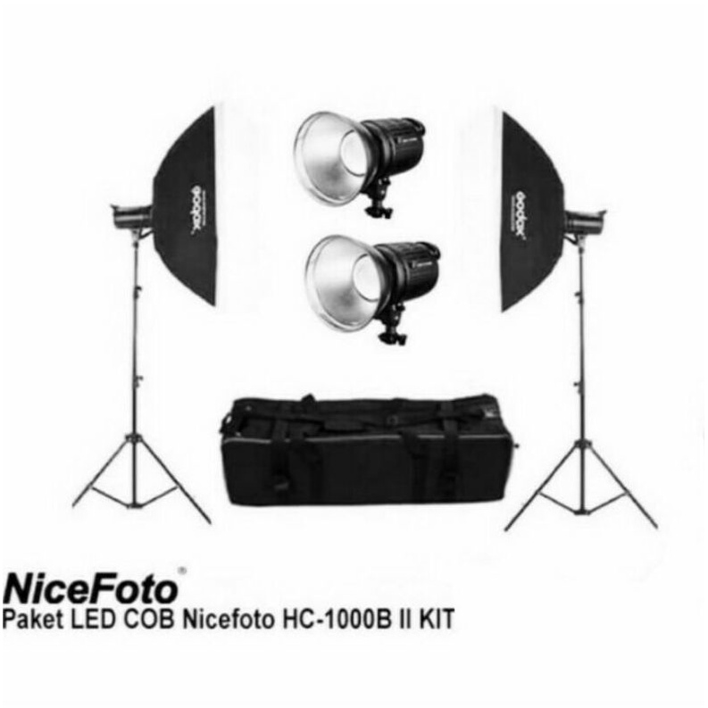 Jual PAKET LED COB DAYLIGHT HC-1000B II NICE FOTO KITS | Shopee Indonesia