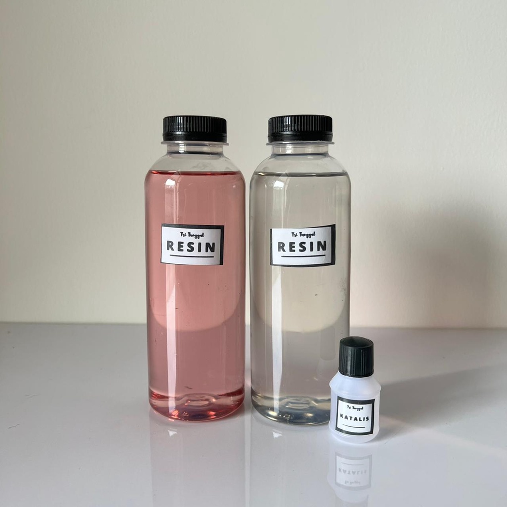 Jual RESIN 250 gram 100 gram + Katalis Kerajinan Resine Recin Merah ...