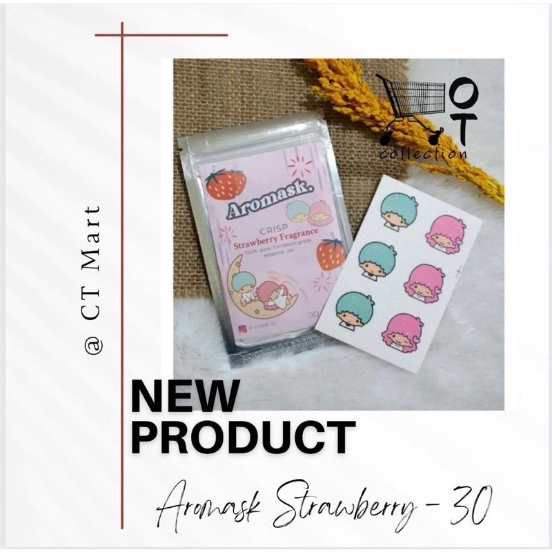 Jual Stiker aromask strawberry 30patch | Shopee Indonesia