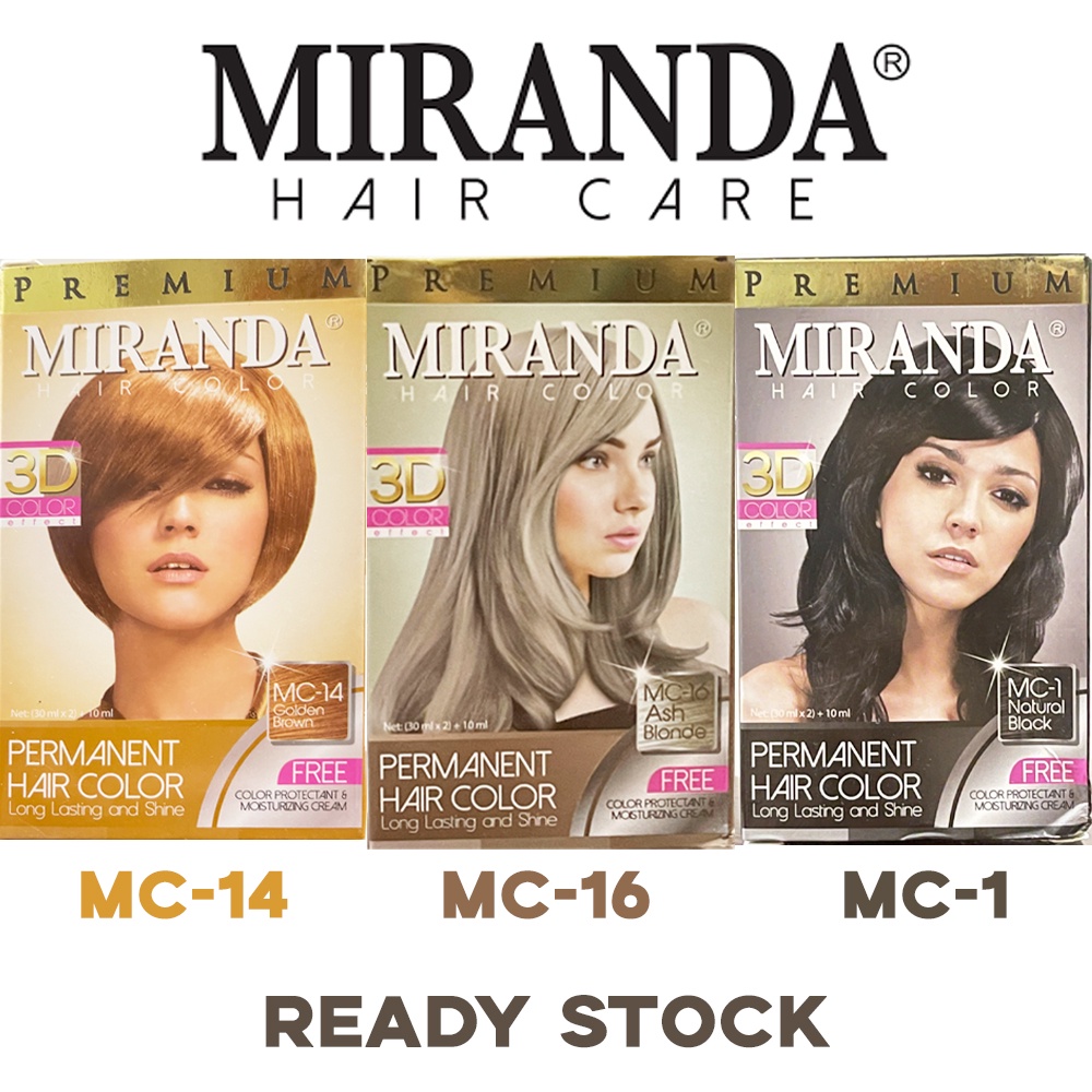 Jual Miranda Premium Hair Color (30ml x 2) + 10ml Semir Rambut Miranda Hair Color Miranda Cat ...