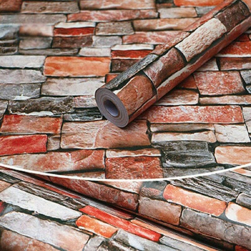 Jual Wallpaper Dinding Bata Warna 10m X 45cm | Shopee Indonesia