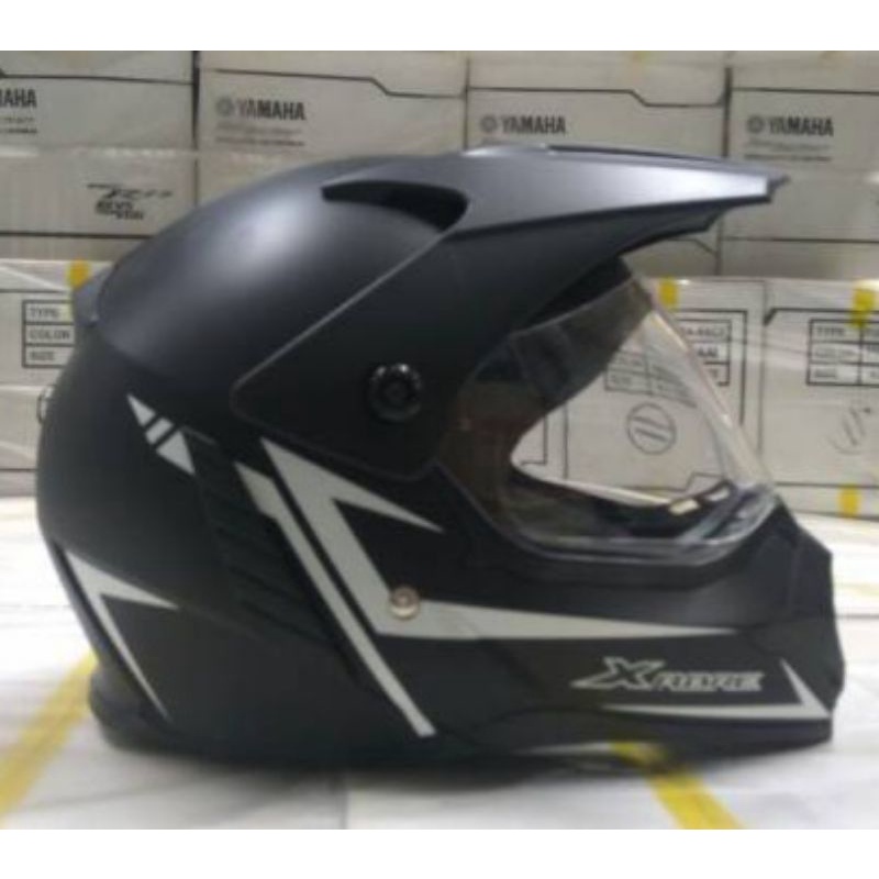 Jual Helm Yamaha Xabre Cross Trail (Black Doff) | Shopee Indonesia