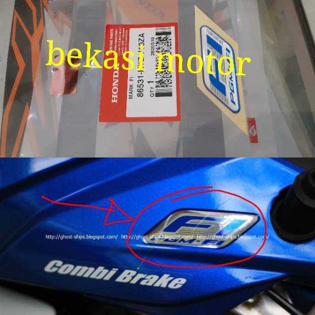Jual 86531-KYZ-710ZA emblem logo honda PGM f1 fi injeksi vario beat ...
