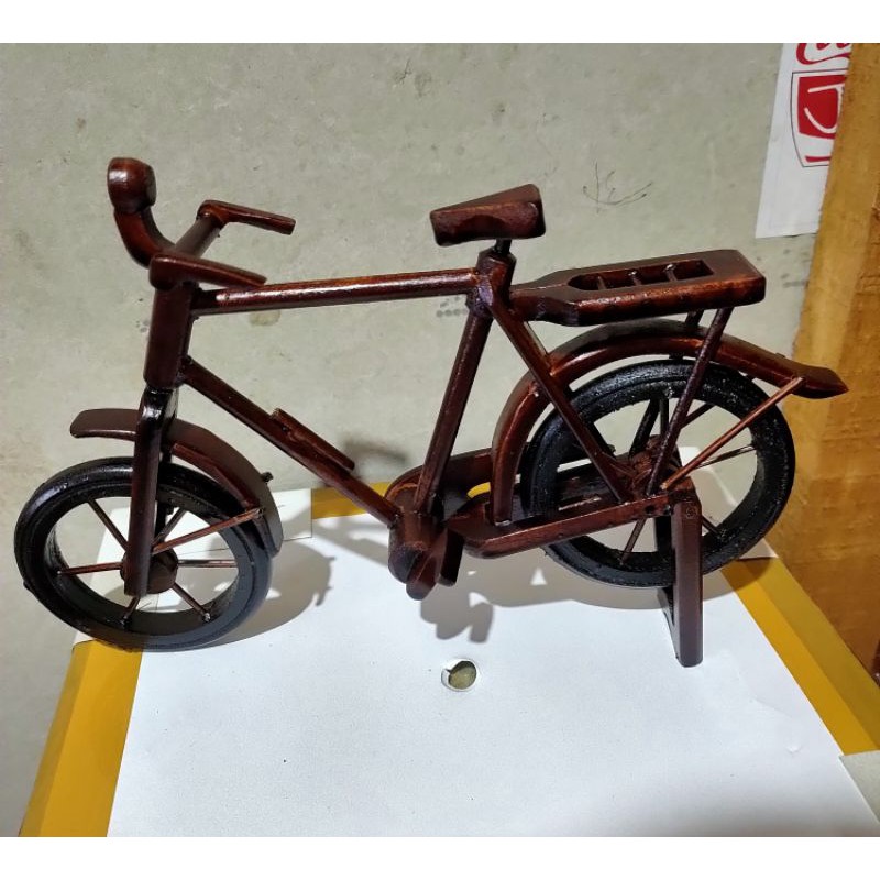 Jual MINIATUR SEPEDA ONTHEL KAYU PAJANGAN - MURAH | Shopee Indonesia