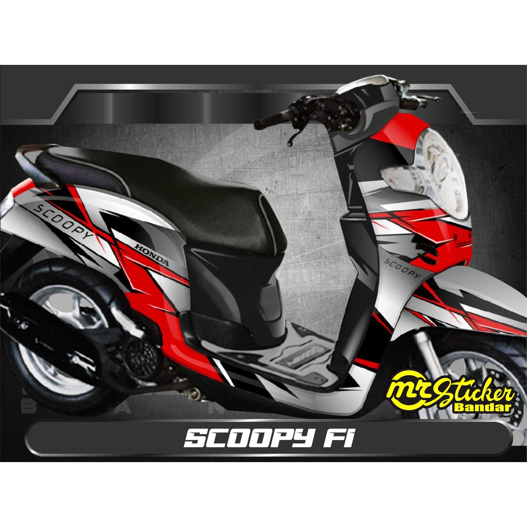 Jual Sticker Decal scoopy Fi Full Body Grafis Keren Merah | Shopee ...