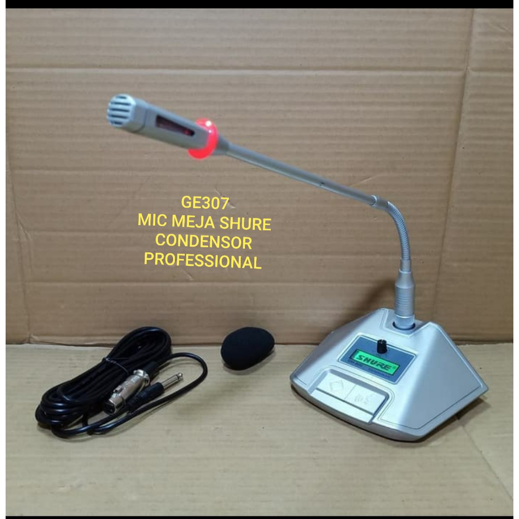 Jual G307 SHUR mic meja condenser mik table desk standing electret ...