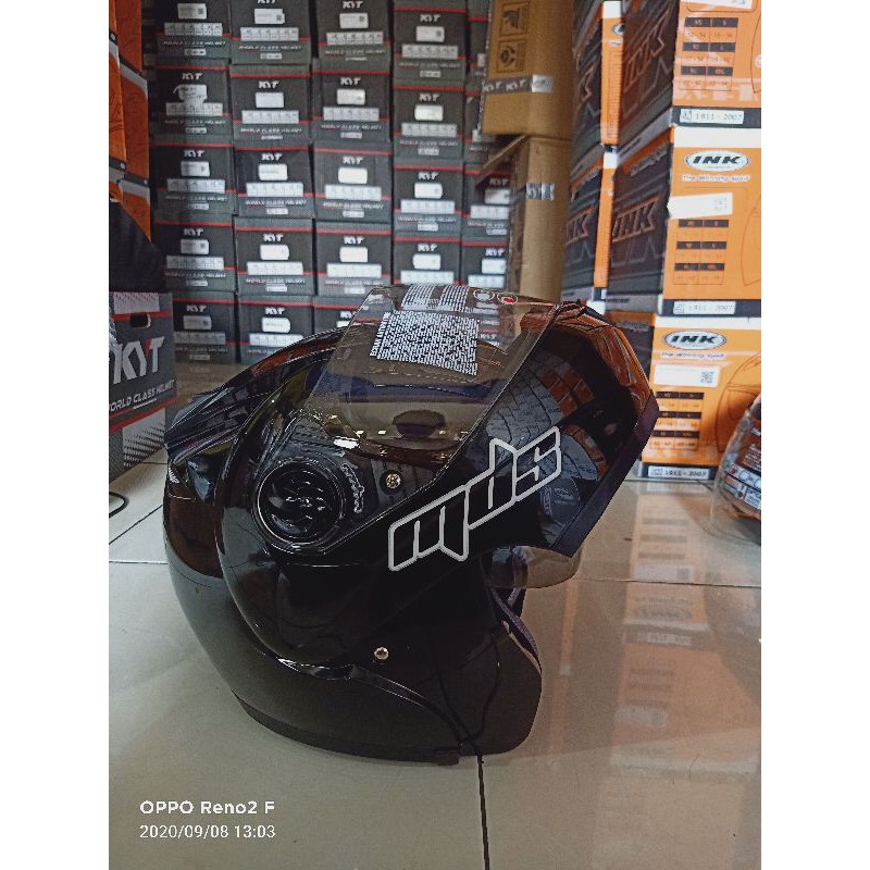Jual HELM MDS MODULAR/PRORIDER BLAK METALIK/HITAM DOBEL VISOR ...