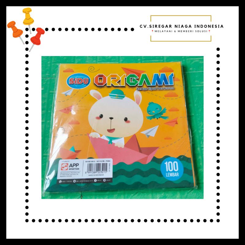 Jual (1 Pack) Kertas Origami / Lipat Berwarna Ukuran 16 X 16 Cm (Besar ...