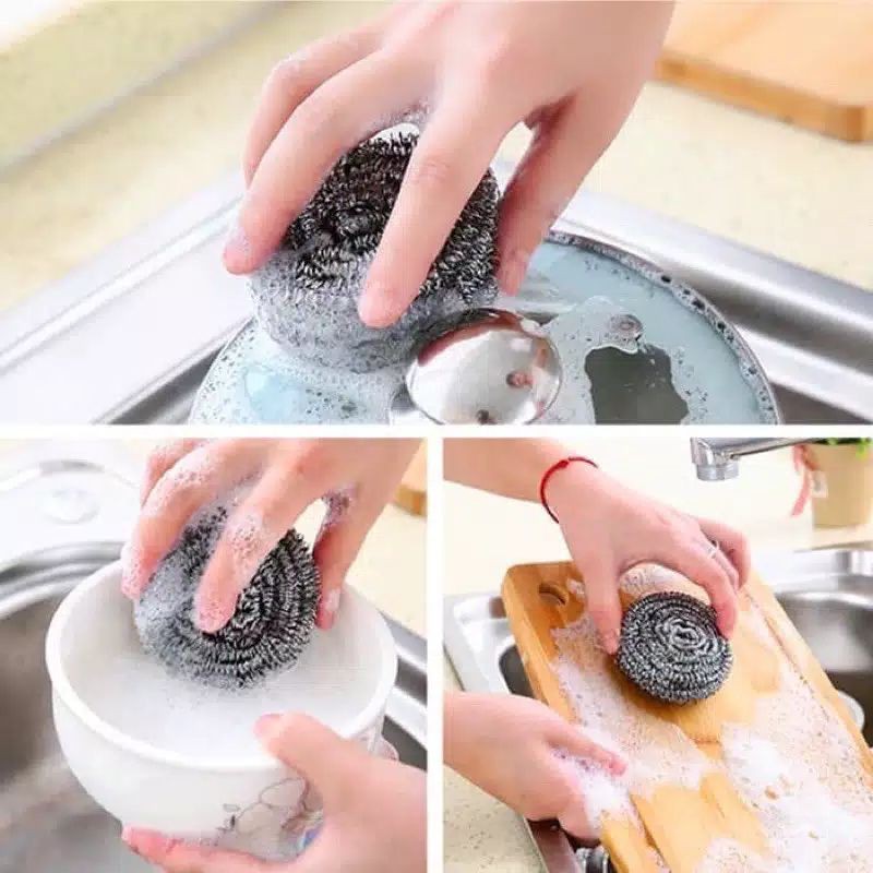 Jual A191-Spons Sabut Kawat Stainless Serbaguna Spon Sabut Cuci Piring ...