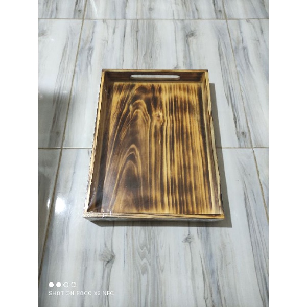 Jual Nampan Kayu / Baki Kayu / Tray Kayu Pinus 40 x 30 x 5 MOTIF ...