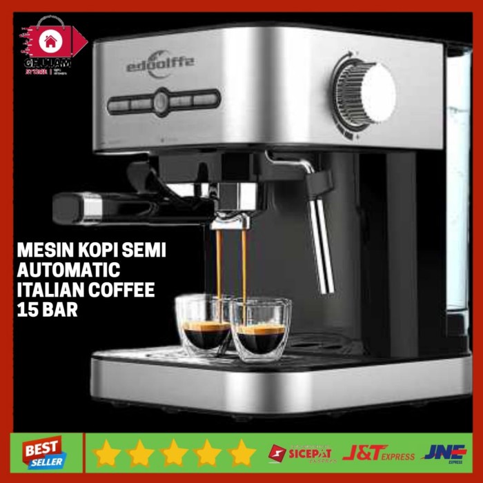 Jual Mesin Kopi Semi Espresso Machine Coffee 15 Bar Pembuat Krim Cappucino | Shopee Indonesia