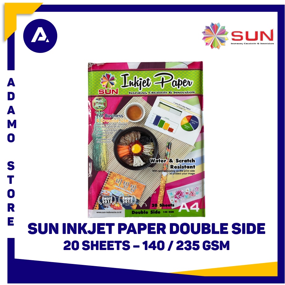 Jual Kertas Foto Sun A4 Inkjet Paper Double Side A4 (140 235 gsm) Next ...