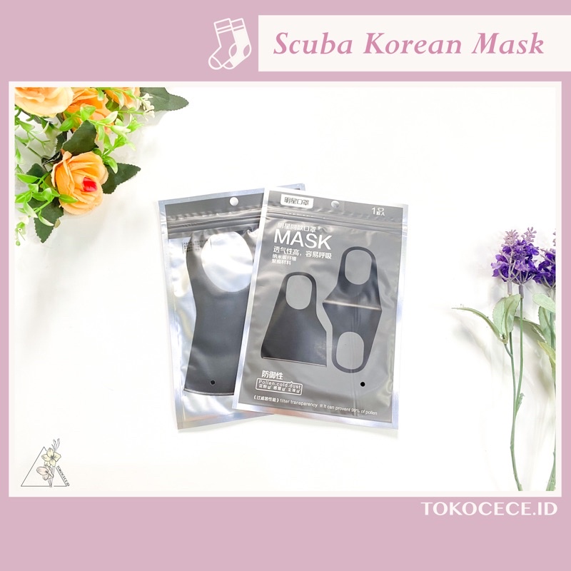 Jual (1pc) Masker Scuba Hitam Artis Korea, Import Premium | Shopee ...
